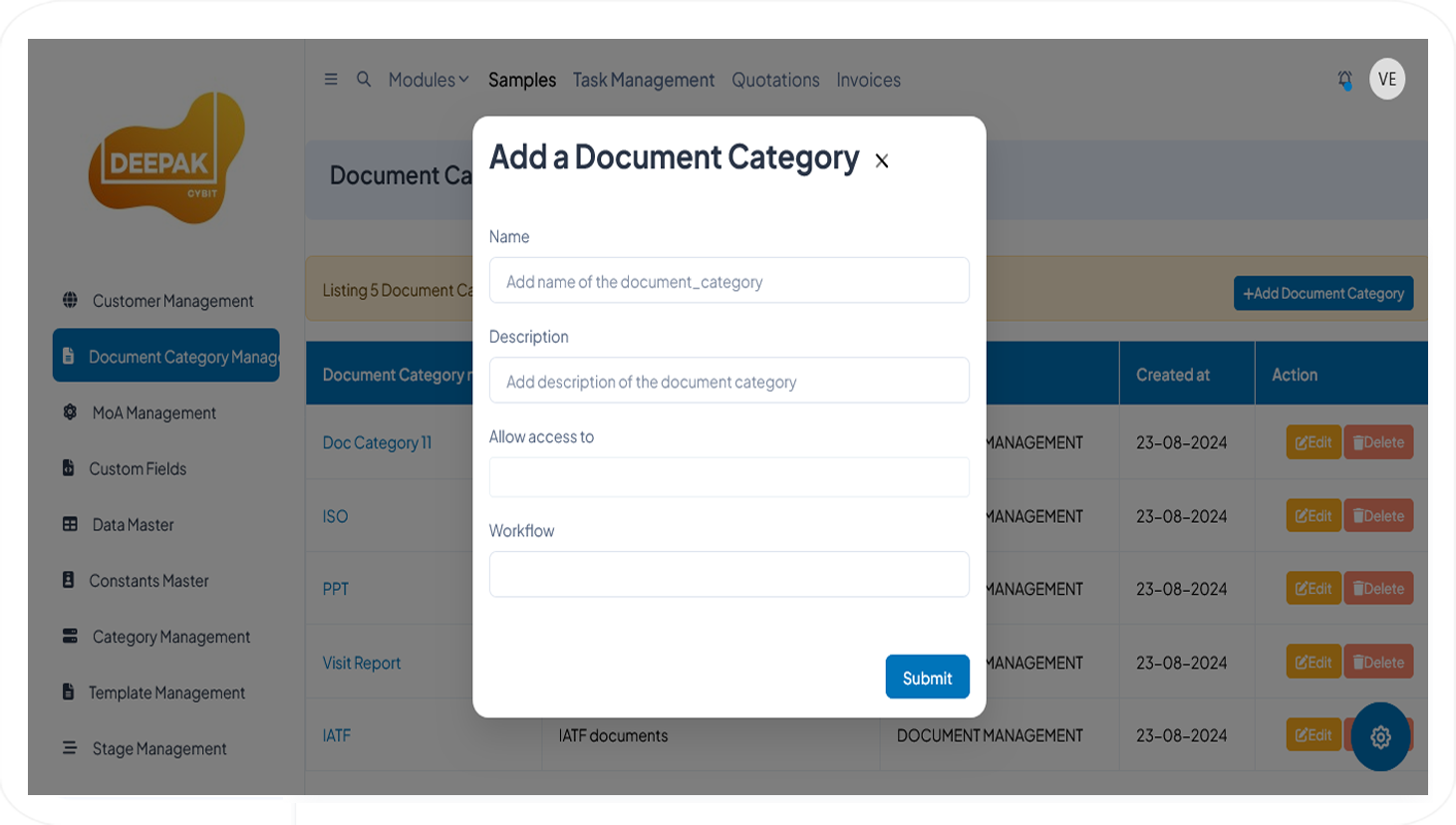 Features - Document Management - LIMS